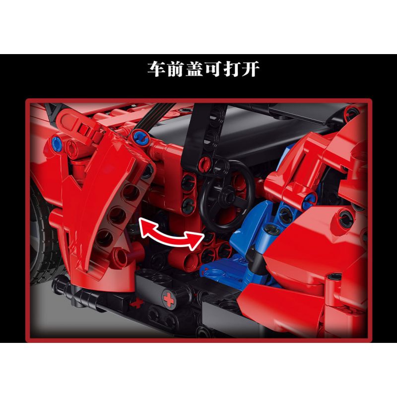 BOBO LIKE 33003 non FERRARI DAYTONA SP3 tỷ lệ 1:14 bộ đồ chơi xếp lắp ...