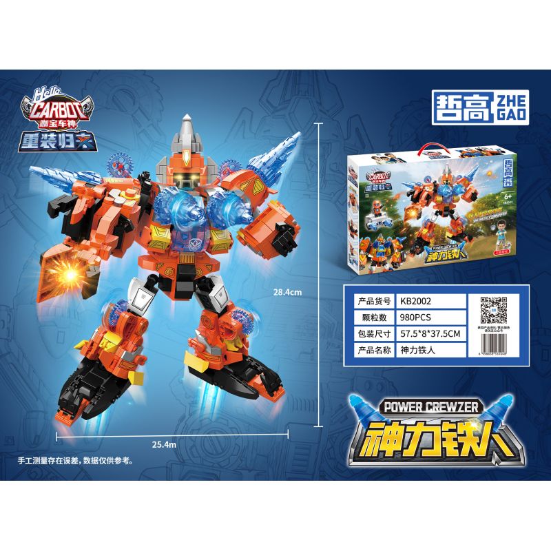 ZHEGAO KB2002 2002 non THẦN CARABAO TRỞ LẠI ĐƯỢC TẢI NGƯỜI SẮT HÙNG MẠNH bộ đồ chơi xếp lắp ráp ...