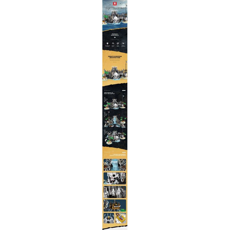 REOBRIX 66012 non VỊNH CƯỚP BIỂN bộ đồ chơi xếp lắp ráp ghép mô hình ...