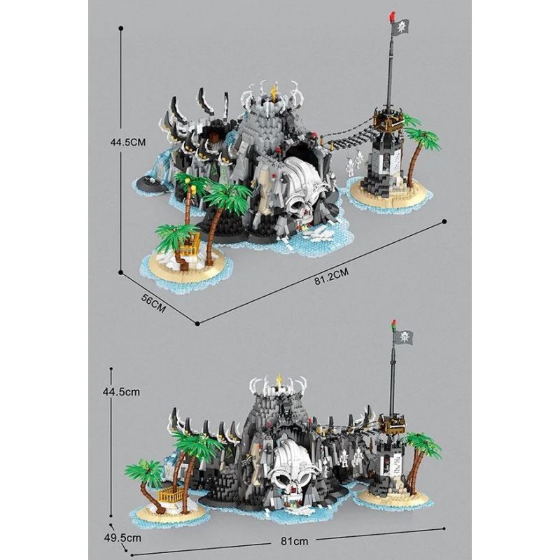 REOBRIX 66012 non VỊNH CƯỚP BIỂN bộ đồ chơi xếp lắp ráp ghép mô hình ...