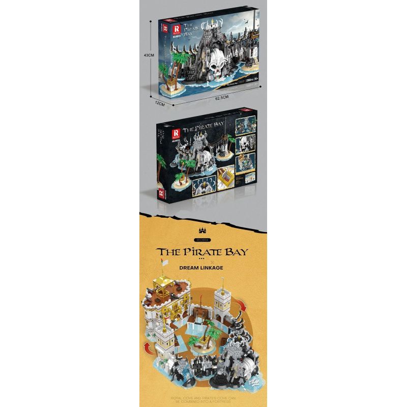 REOBRIX 66012 non VỊNH CƯỚP BIỂN bộ đồ chơi xếp lắp ráp ghép mô hình ...