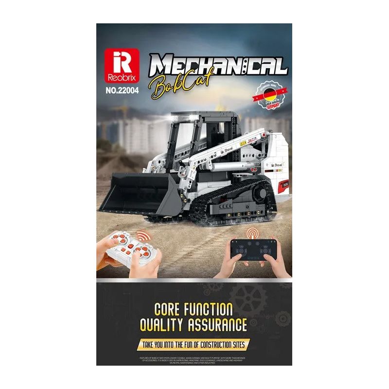 REOBRIX 22004 non MÁY XÚC LẬT BOBCAT bộ đồ chơi xếp lắp ráp ghép mô ...