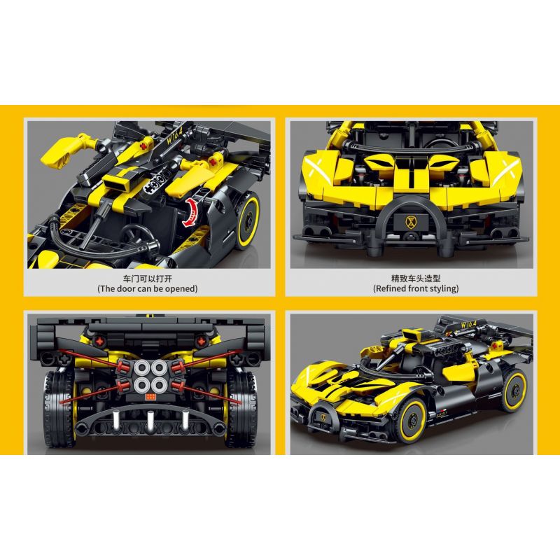 SEMBO 715300 non CƠN LỐC BUGATTI tỷ lệ 1:18 bộ đồ chơi xếp lắp ráp ghép ...