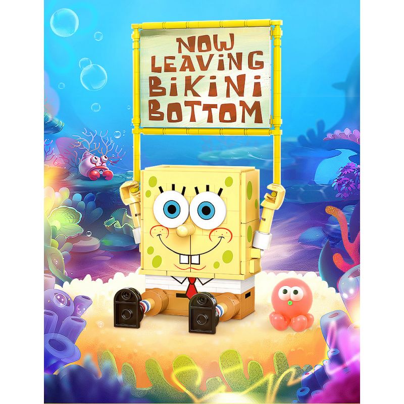SEMBO 612202 non HỘP ĐỰNG BÚT ĐA NĂNG SPONGEBOB bộ đồ chơi xếp lắp ráp ...