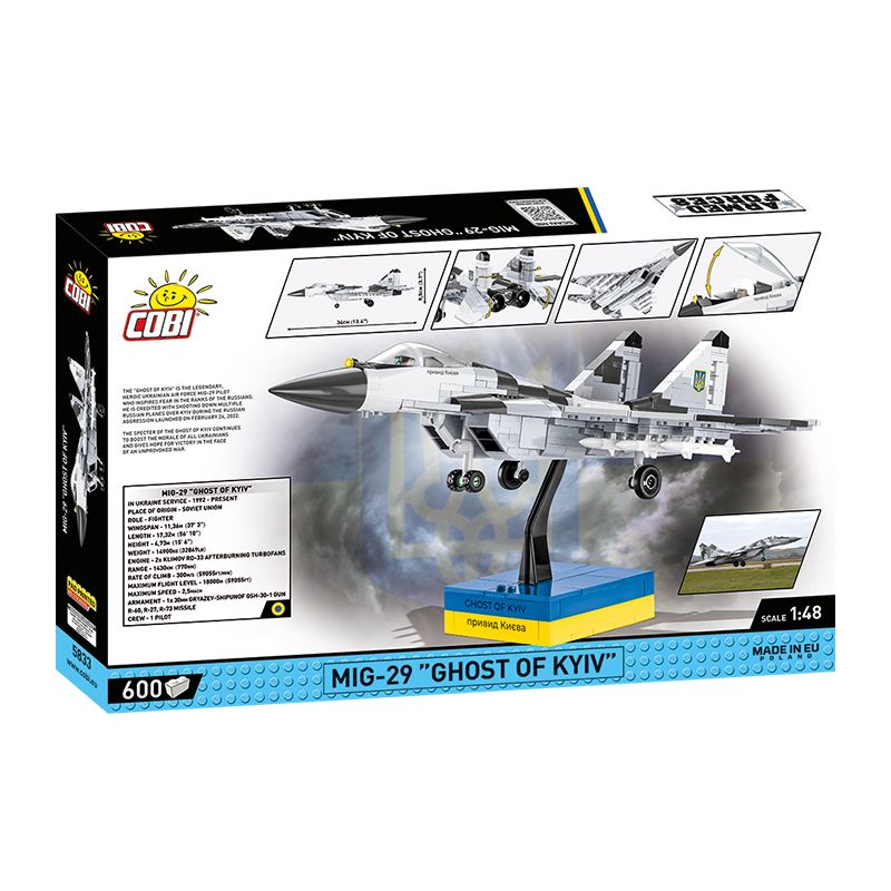 COBI CHARACTER BUILDING 5833 non MÁY BAY CHIẾN ĐẤU MIG-29 UKRAINE PHIÊN ...