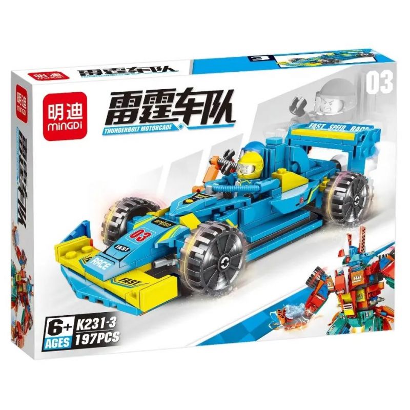 MINGDI K231 non ĐỘI SẤM SÉT bộ đồ chơi xếp lắp ráp ghép mô hình Racers ...
