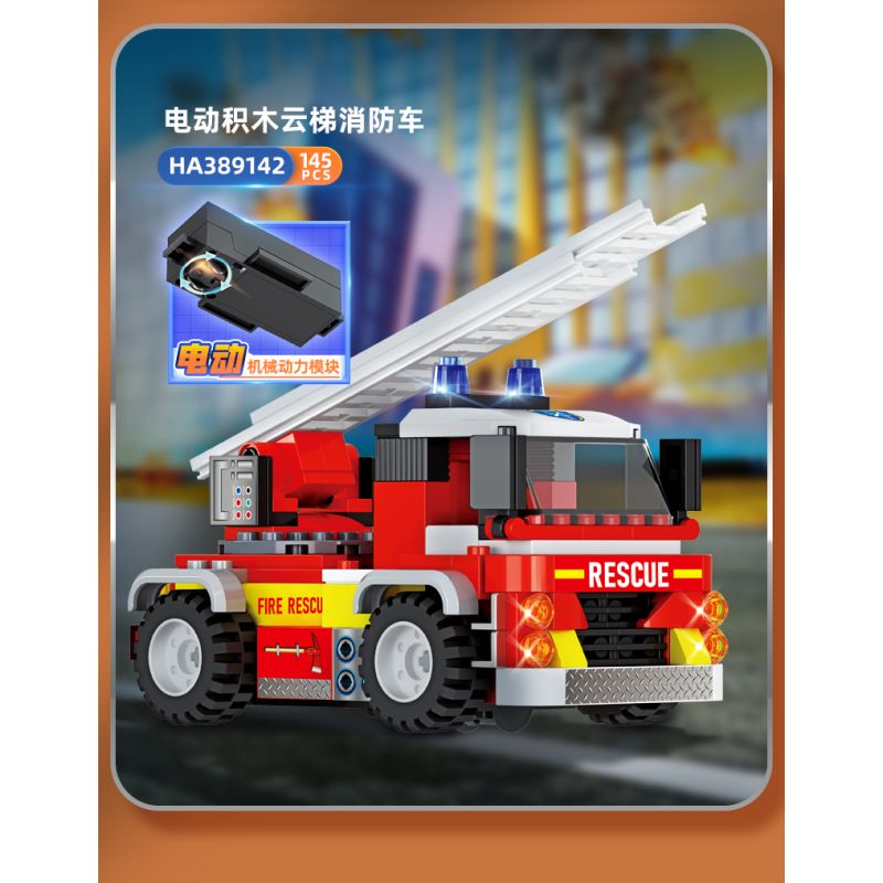 WISE BLOCK HA389142 389142 non Lego XE CỨU HỎA THANG ĐIỆN TRÊN KHÔNG bộ ...