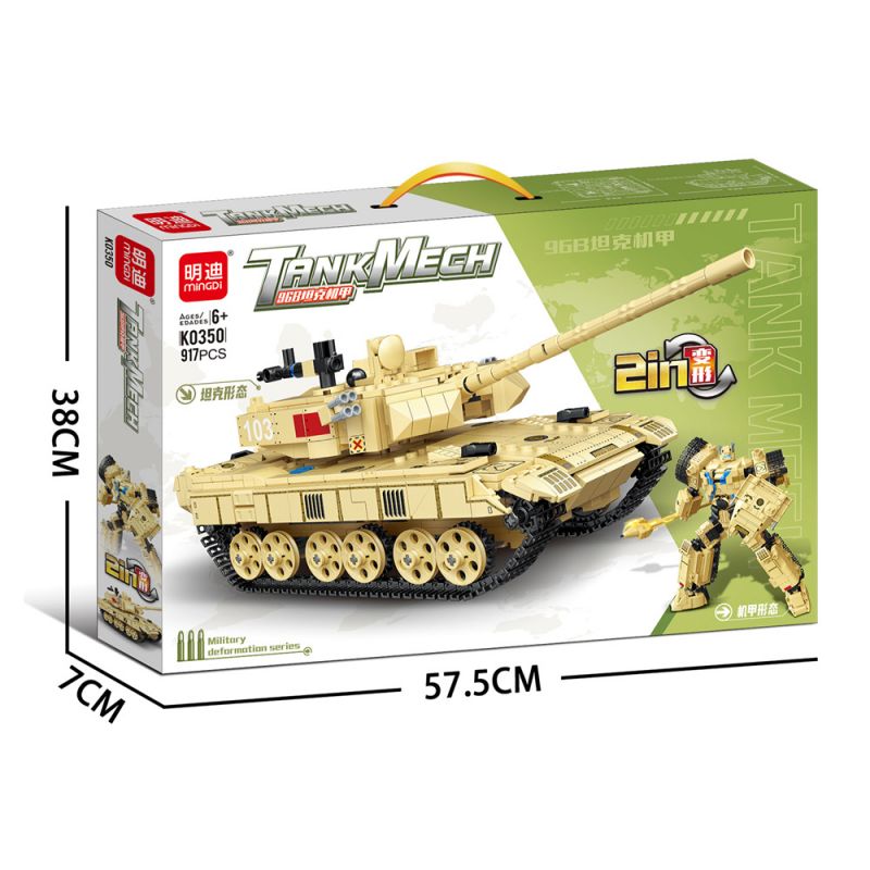 MINGDI LEIBAO K0350 0350 non CƠ KHÍ XE TĂNG 96B bộ đồ chơi xếp lắp ráp ...