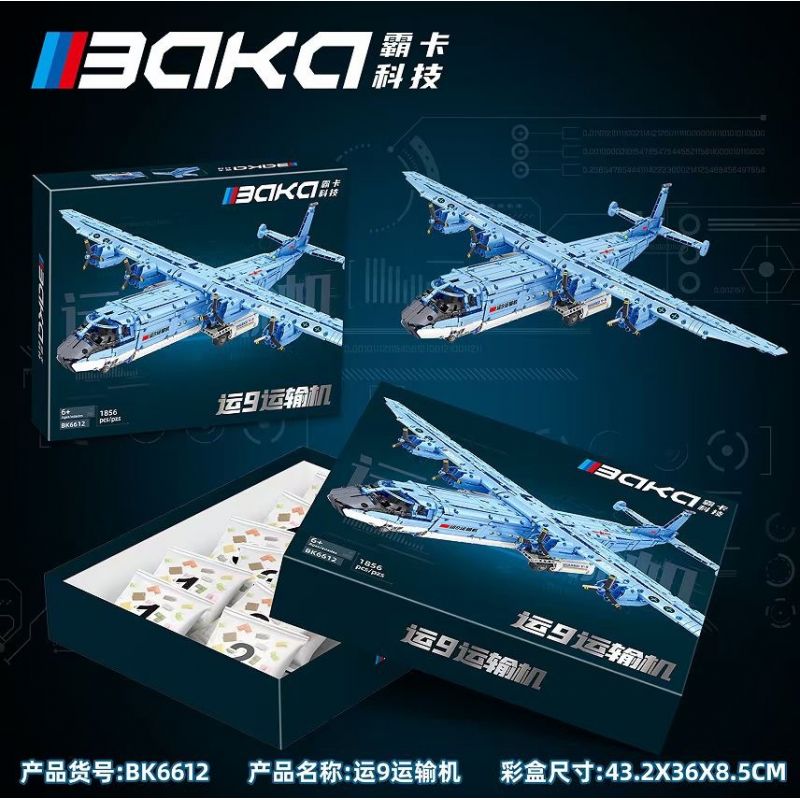 BAKA TECHNOLOGY BK6612 6612 non MÁY BAY VẬN TẢI Y9 bộ đồ chơi xếp lắp ...