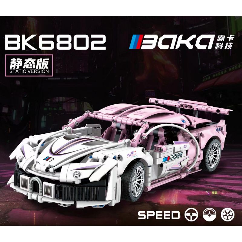 BAKA TECHNOLOGY BK6802 6802 non XE THỂ THAO BUGATTI tỷ lệ 1:14 bộ đồ chơi xếp lắp ráp ghép mô ...
