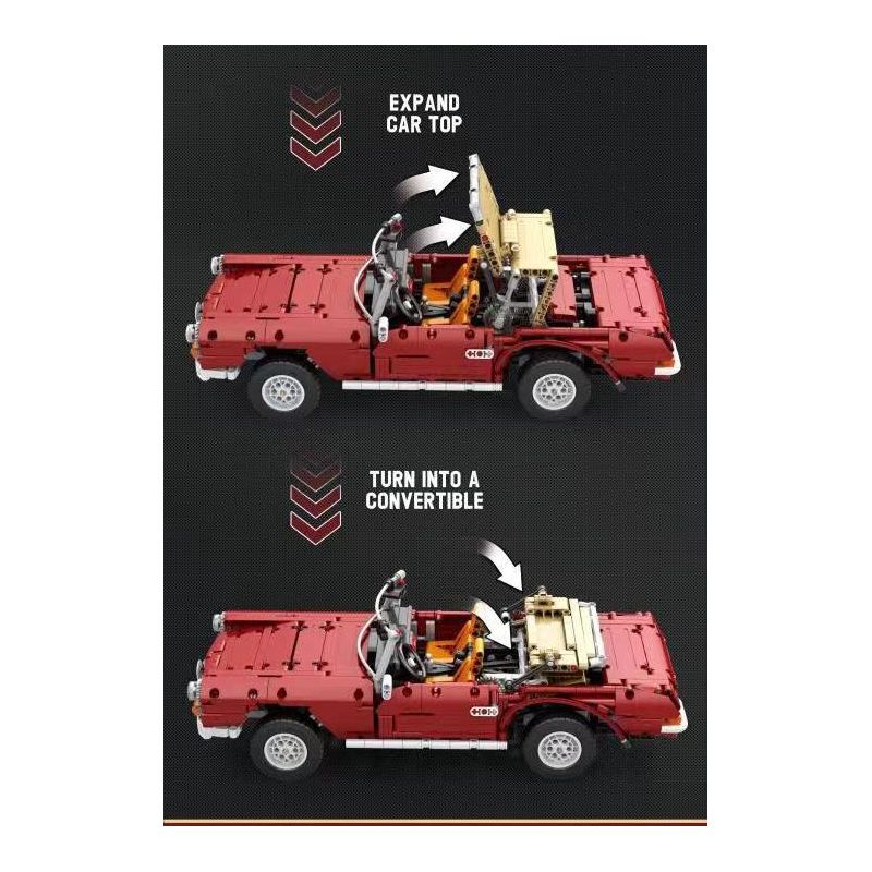 REOBRIX 11005 non CỔ ĐIỂN 280SL bộ đồ chơi xếp lắp ráp ghép mô hình VINTAGE 280SL Kỹ Thuật Công ...