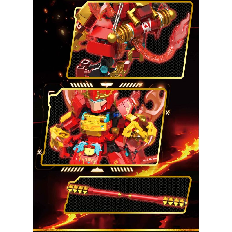 ZHEGAO GZ2002 2002 non MECHA TRUNG QUỐC VUA KHỈ bộ đồ chơi xếp lắp ráp ...