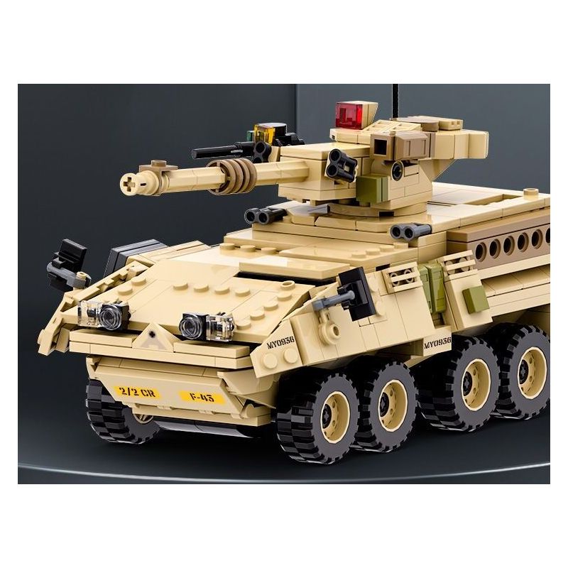 WANGE LIGAO DR.LUCK 3513 non Lego XE BỌC THÉP PHÁO BINH CƠ ĐỘNG STRYKER ...