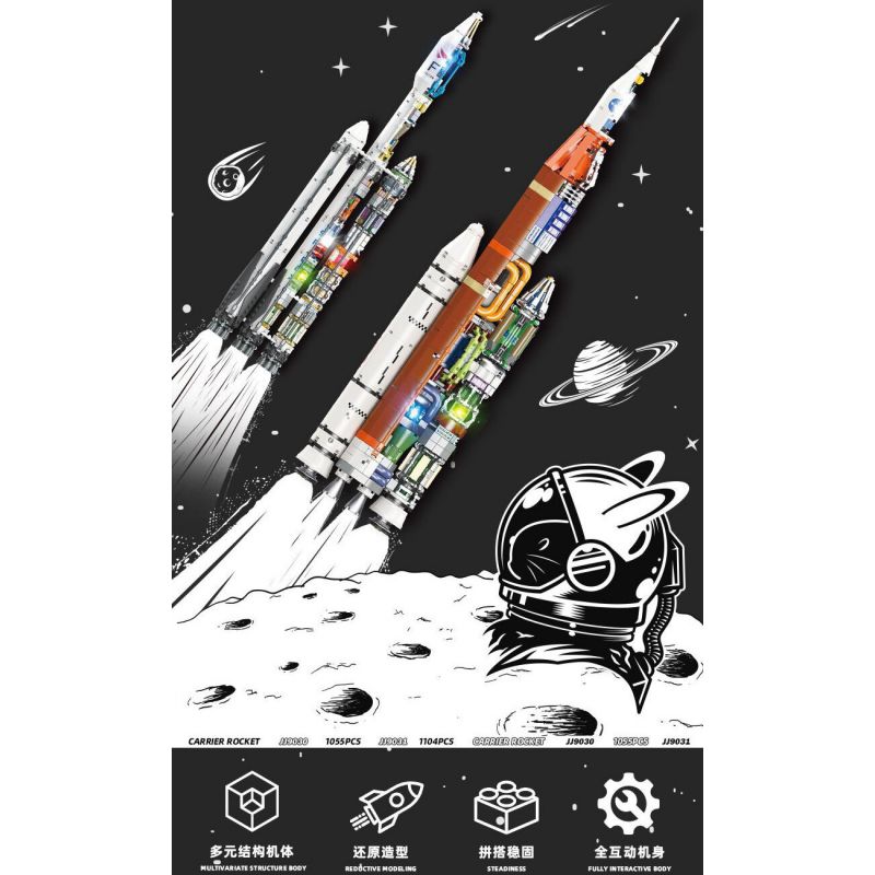 JIESTAR JJ9031 9031 non PHƯƠNG TIỆN PHÓNG FALCON HEAVY bộ đồ chơi xếp ...