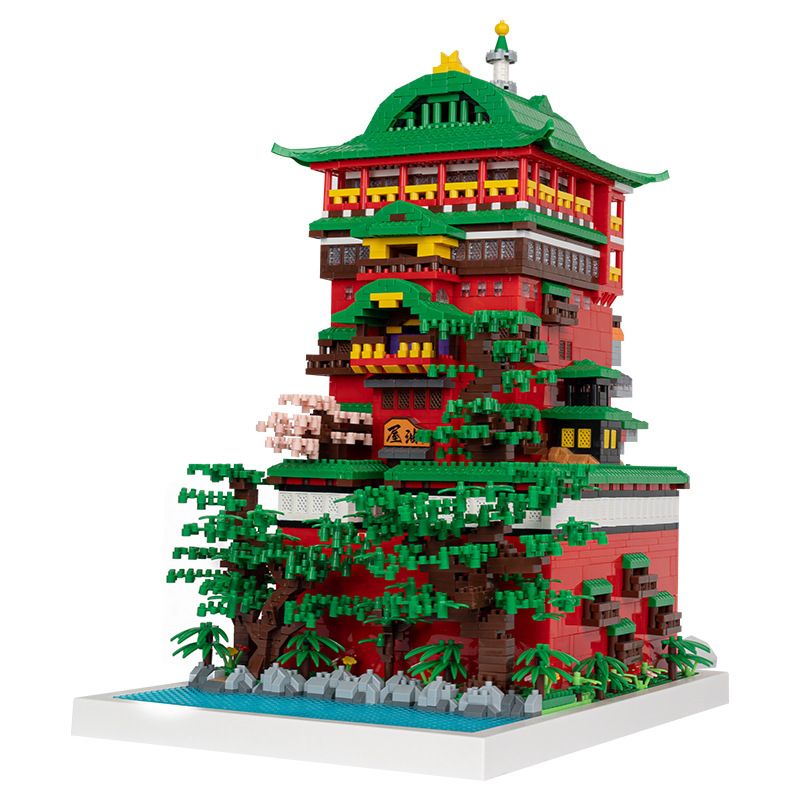JIE GAO DMC002 non Lego KHU NGHỈ DƯỠNG SUỐI NƯỚC NÓNG YUBABA bộ đồ chơi ...