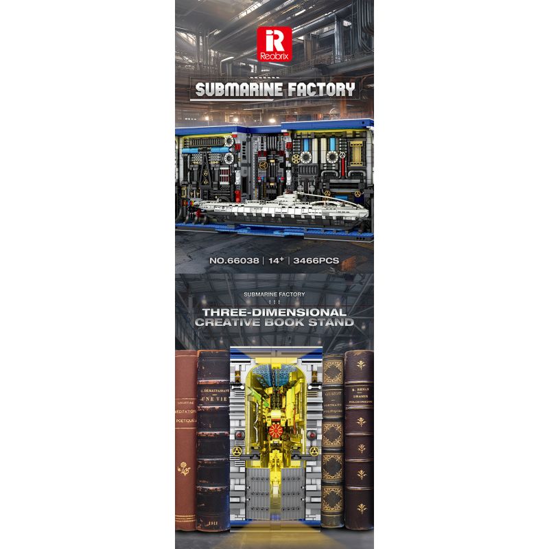 REOBRIX 66038 non NHÀ MÁY U-BOAT bộ đồ chơi xếp lắp ráp ghép mô hình ...