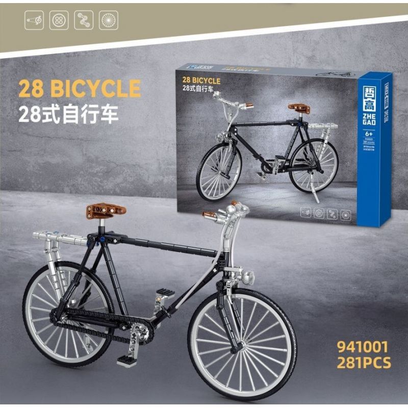 ZHEGAO 941003 non XE ĐẠP RETRO CHÂU VÀ MỸ bộ đồ chơi xếp lắp ráp ghép ...