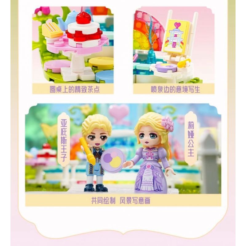 KEEPPLEY 32028 non Lego CÔNG CHÚA LEIA SÂN ĐÀI PHUN HOA bộ đồ chơi xếp ...