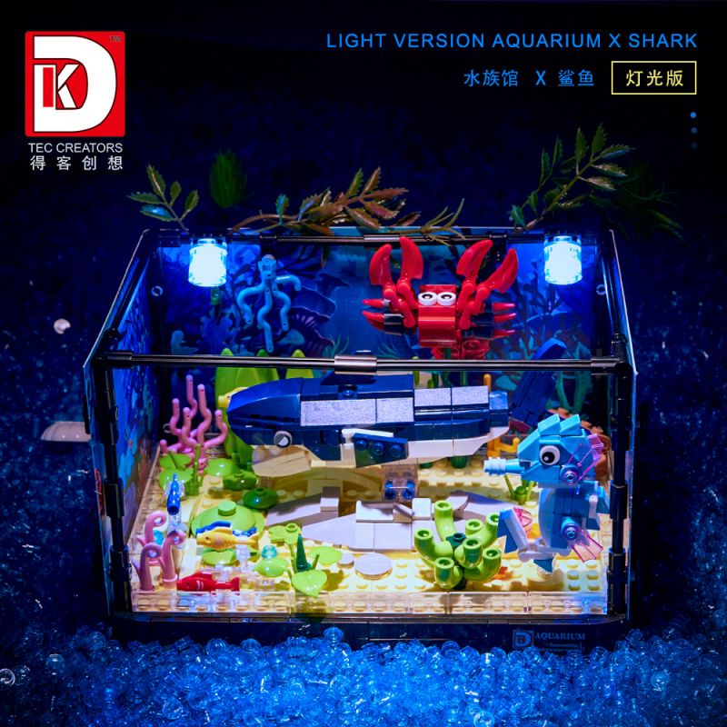 DK 7020 non THỦY CUNG CÁ MẬP ĐẠI DƯƠNG bộ đồ chơi xếp lắp ráp ghép mô hình Creator ATLANTIS ...