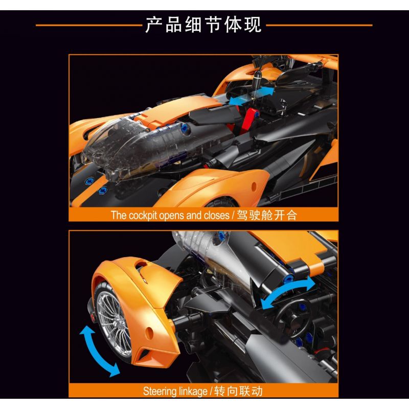 PRO BLOCKS YC-23045 23045 YC23045 XE THỂ THAO MCLAREN SOLUS GT tỷ lệ 1: ...