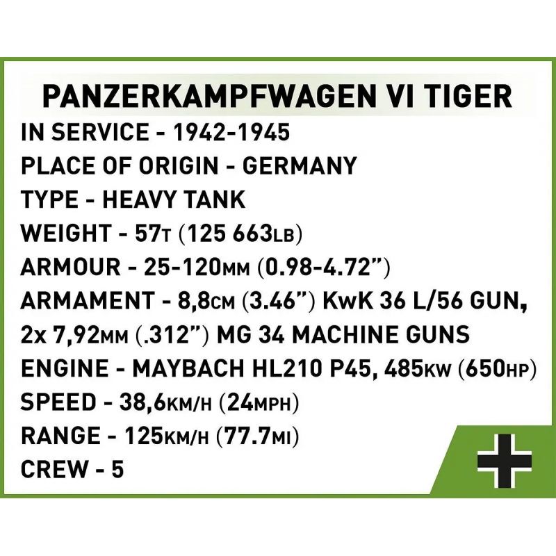 COBI 3122 non XE TĂNG HẠNG NẶNG TIGER PANZER VI tỷ lệ 1:35 bộ đồ chơi ...