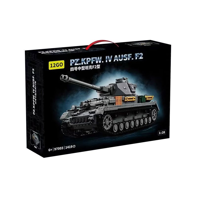 12GO 97003 non Lego SỐ 4 TANK TRUNG BÌNH F2 LOẠI 1:28 tỷ lệ 1:28 bộ đồ ...