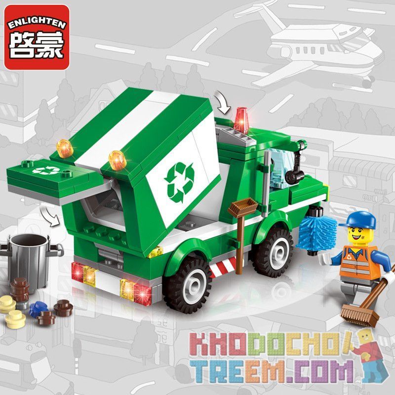 Enlighten 1111 Qman 1111 KEEPPLEY 1111 Xếp hình kiểu Lego CITY Garbage ...