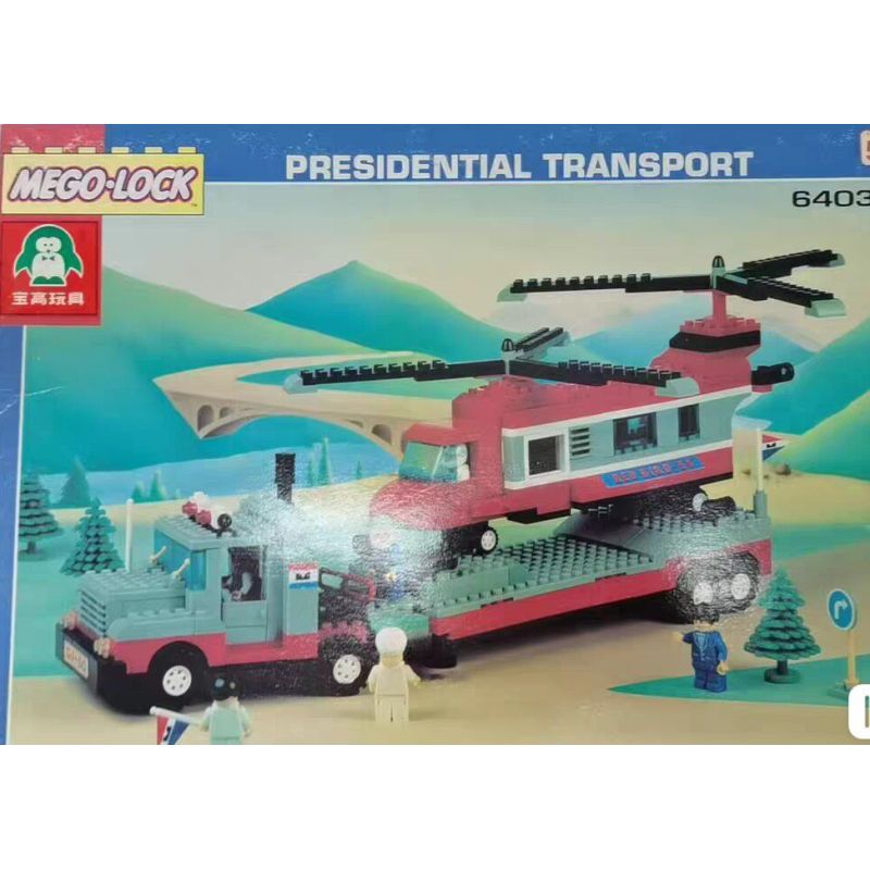 MEGO·LOCK 6403 VẬN CHUYỂN TRỰC THĂNG bộ đồ chơi xếp lắp ráp ghép mô ...