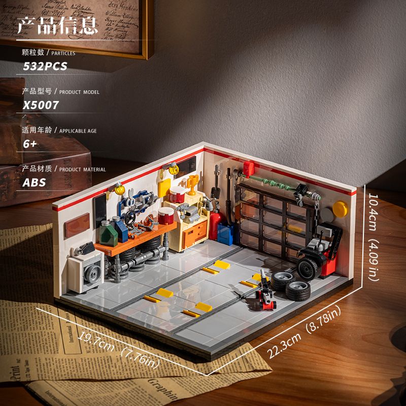 SMALL ANGLE X5007 5007 GARA MINI KIỂU MỸ bộ đồ chơi xếp lắp ráp ghép mô ...