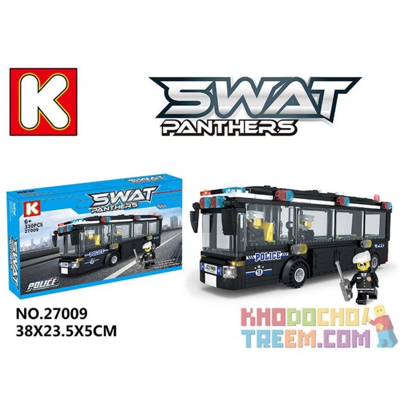 LE DI PIN 27009 Xếp hình kiểu SWAT SPECIAL FORCE SWAT Bus Xe Bus SWAT giá sốc rẻ nhất