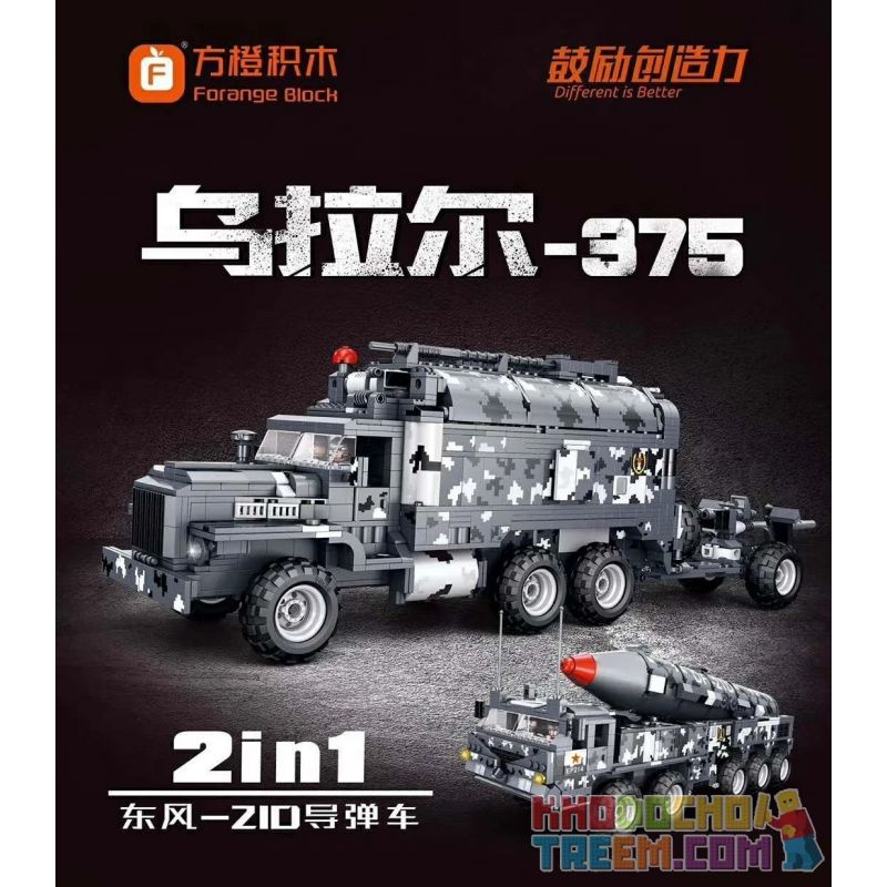 FORANGE FC6102 6102 non XE TÊN LỬA DONGFENG-21D URAL-375 bộ đồ chơi xếp ...