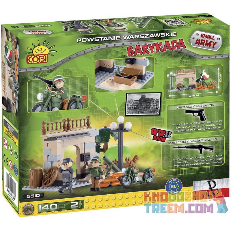 COBI 5510 non RÀO CHẮN bộ đồ chơi xếp lắp ráp ghép mô hình Military ...
