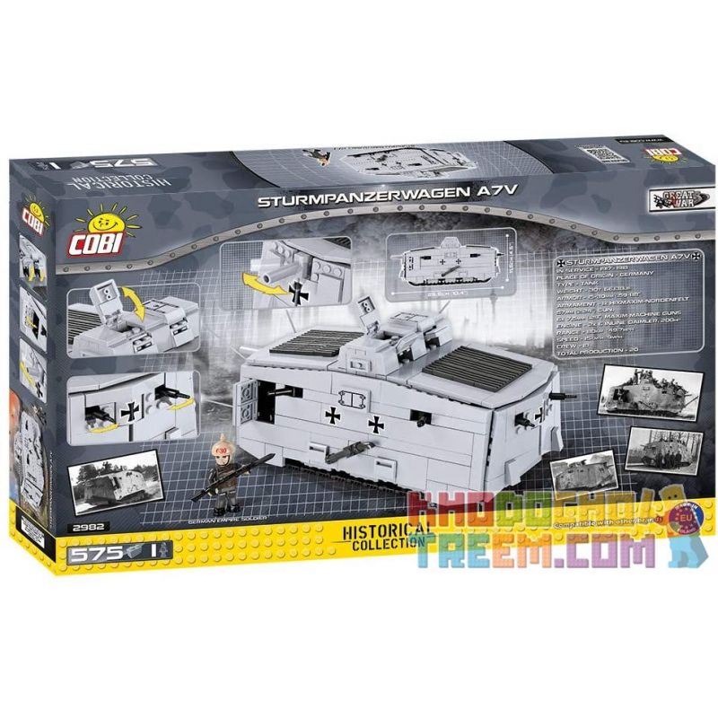 COBI 2982 non BỂ A7V bộ đồ chơi xếp lắp ráp ghép mô hình Military Army ...