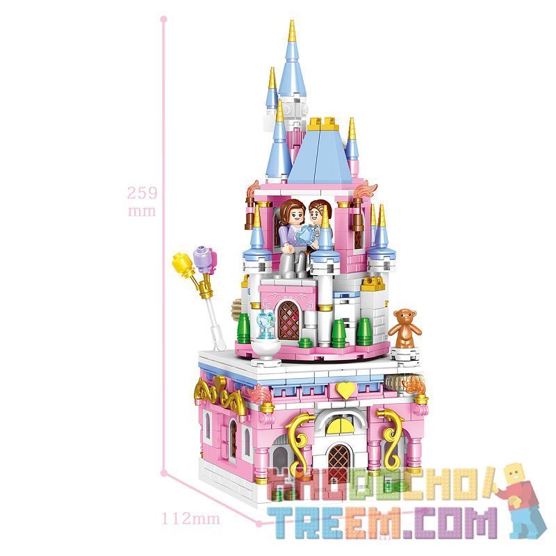 ZHEGAO QL1008 1008 non Lego CASTLE MUSIC BOX. bộ đồ chơi xếp lắp ráp ...