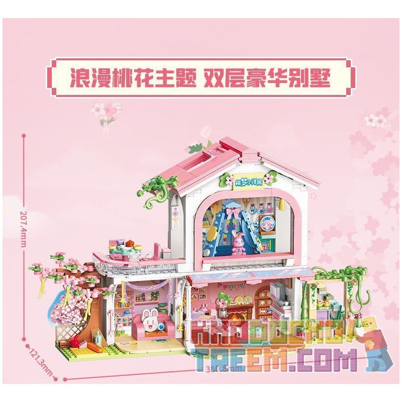 QMAN ENLIGHTEN KEEPPLEY 72043 non MINI WORLD NGÔI NHÀ NHỎ TRONG MƠ ĐÀO bộ đồ chơi xếp lắp ráp ...