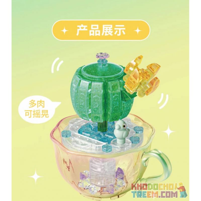 GEKKOSHA 804406 non PHA LÊ MỌNG NƯỚC NGỌC HOA ĐỎ TƯƠI bộ đồ chơi xếp lắp ráp ghép mô hình 165 khối