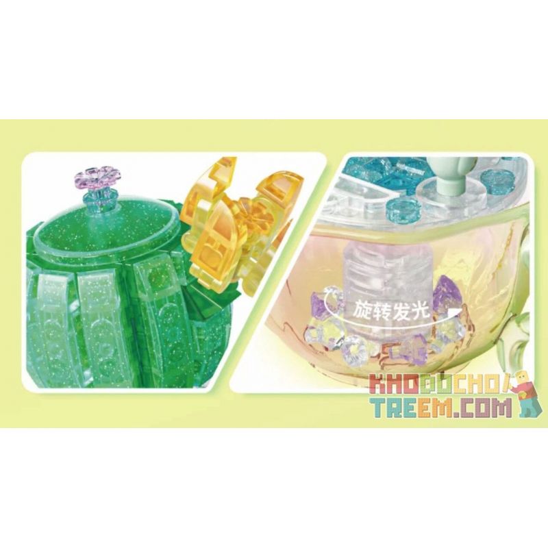 GEKKOSHA 804406 non PHA LÊ MỌNG NƯỚC NGỌC HOA ĐỎ TƯƠI bộ đồ chơi xếp lắp ráp ghép mô hình 165 khối