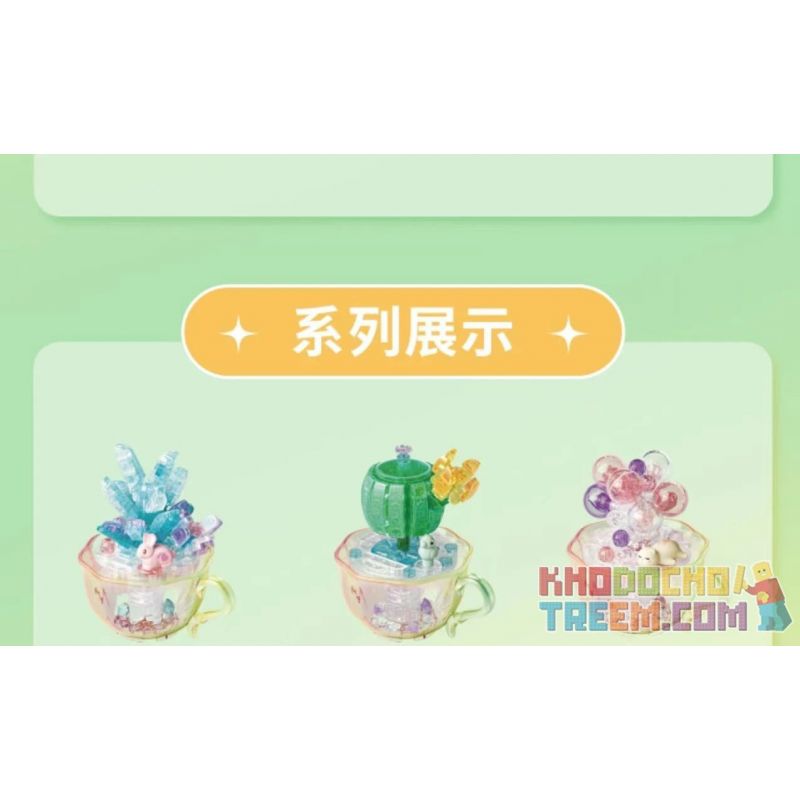 GEKKOSHA 804406 non PHA LÊ MỌNG NƯỚC NGỌC HOA ĐỎ TƯƠI bộ đồ chơi xếp lắp ráp ghép mô hình 165 khối