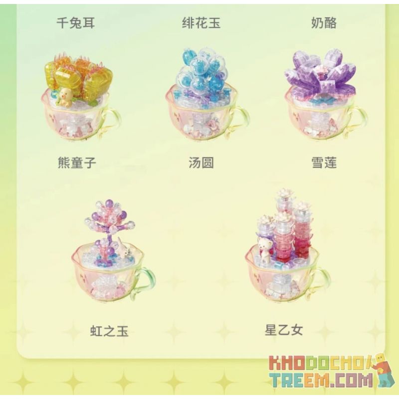 GEKKOSHA 804406 non PHA LÊ MỌNG NƯỚC NGỌC HOA ĐỎ TƯƠI bộ đồ chơi xếp lắp ráp ghép mô hình 165 khối