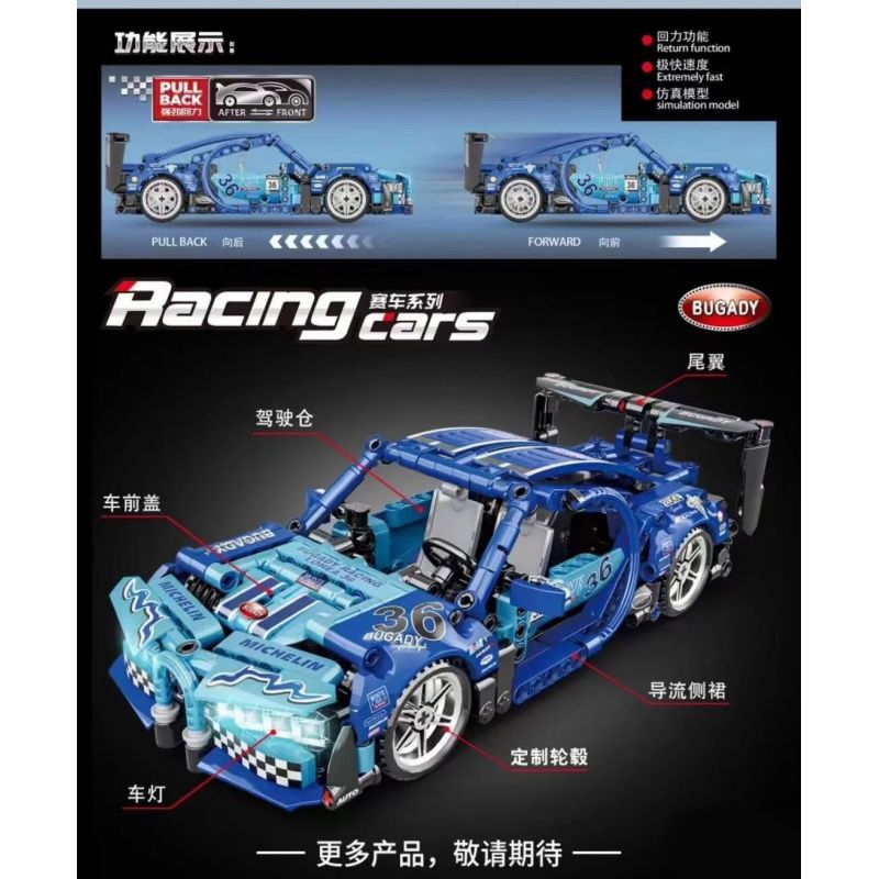 XIANGJUN XJ-081D 081D XJ081D non Lego BUGATTI bộ đồ chơi xếp lắp ráp ghép mô hình Technic Kỹ ...