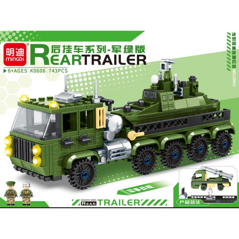 MINGDI LEIBAO K0606 0606 non TRAILER PHÍA SAU PHIÊN BẢN MÀU XANH QUÂN ...