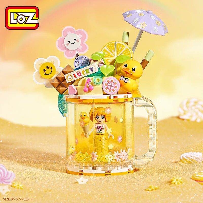 LOZ 4204 non CỐC CÁT LÚN KEM CHANH CHUA bộ đồ chơi xếp lắp ráp ghép mô ...