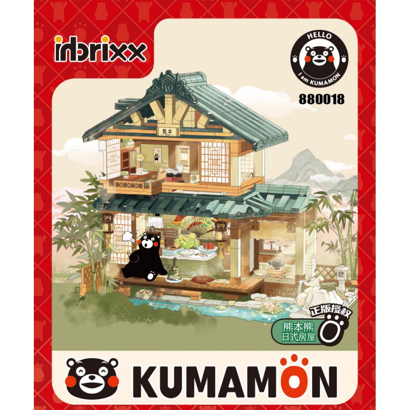 INBRIXX 880018 non NGÔI NHÀ NHẬT BẢN KUMAMON bộ đồ chơi xếp lắp ráp ghép mô hình Creator Sáng ...