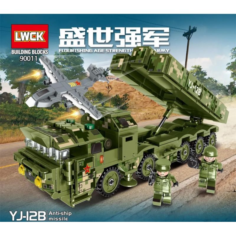 LWCK 90011 non XE TÊN LỬA BỜ ĐỐI HẠM bộ đồ chơi xếp lắp ráp ghép mô ...