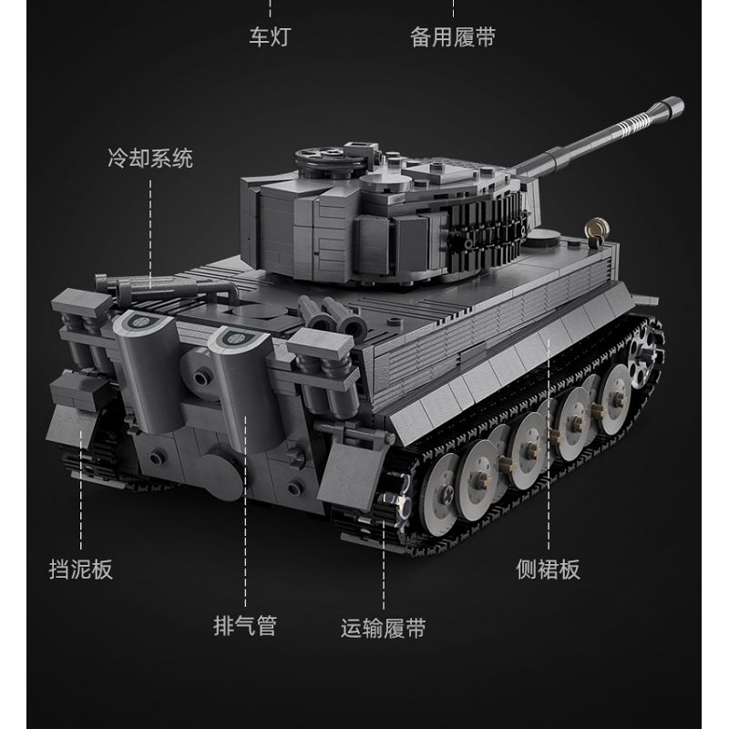 DOUBLEE CADA C61071 61071 non Lego TIGER TANK 1:35. tỷ lệ 1:35 bộ đồ ...