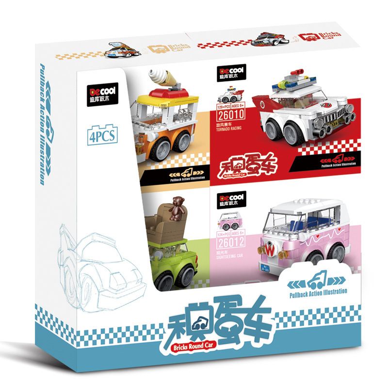 Decool 26012 Jisi 26012 non Lego PINK VOLKSWAGEN T1. bộ đồ chơi xếp lắp ráp ghép mô hình Mini ...