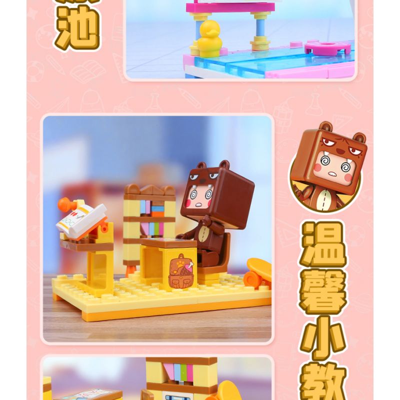 QMAN ENLIGHTEN KEEPPLEY 72030 non MINI WORLD HAPPY CAMPUS 6 MÔ HÌNH SÂN ...