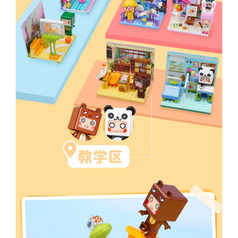 QMAN ENLIGHTEN KEEPPLEY 72030 non MINI WORLD HAPPY CAMPUS 6 MÔ HÌNH SÂN ...