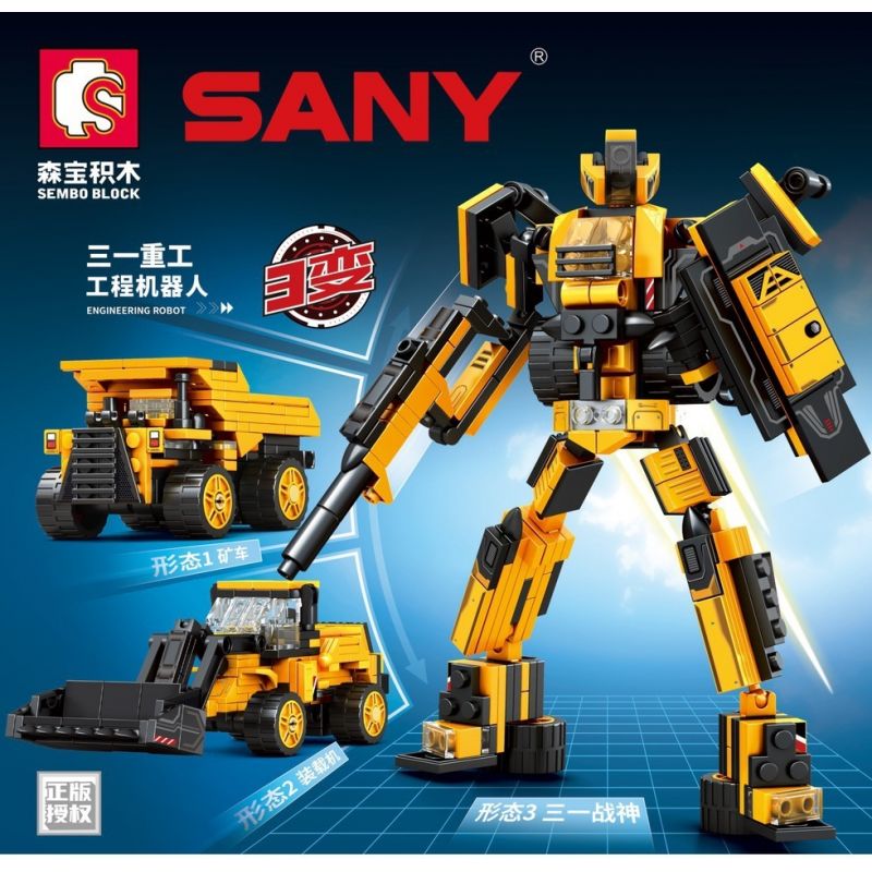SEMBO 712015 non Lego 3 ROBOT KỸ THUẬT BIẾN ĐỔI bộ đồ chơi xếp lắp ráp ...