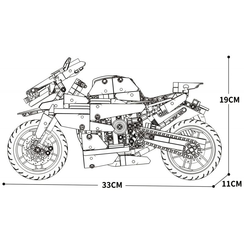 JUHANG TECHNOLOGY 82005 XIANGJUN XJ-382A 382A XJ382A non MÔ TÔ BMW 1000RR bộ đồ chơi xếp lắp ráp ...